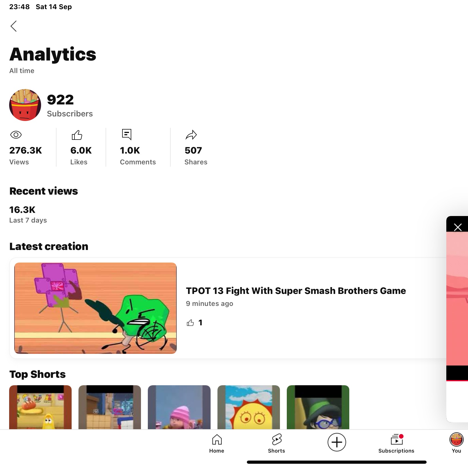 Post from Fries BFDIA