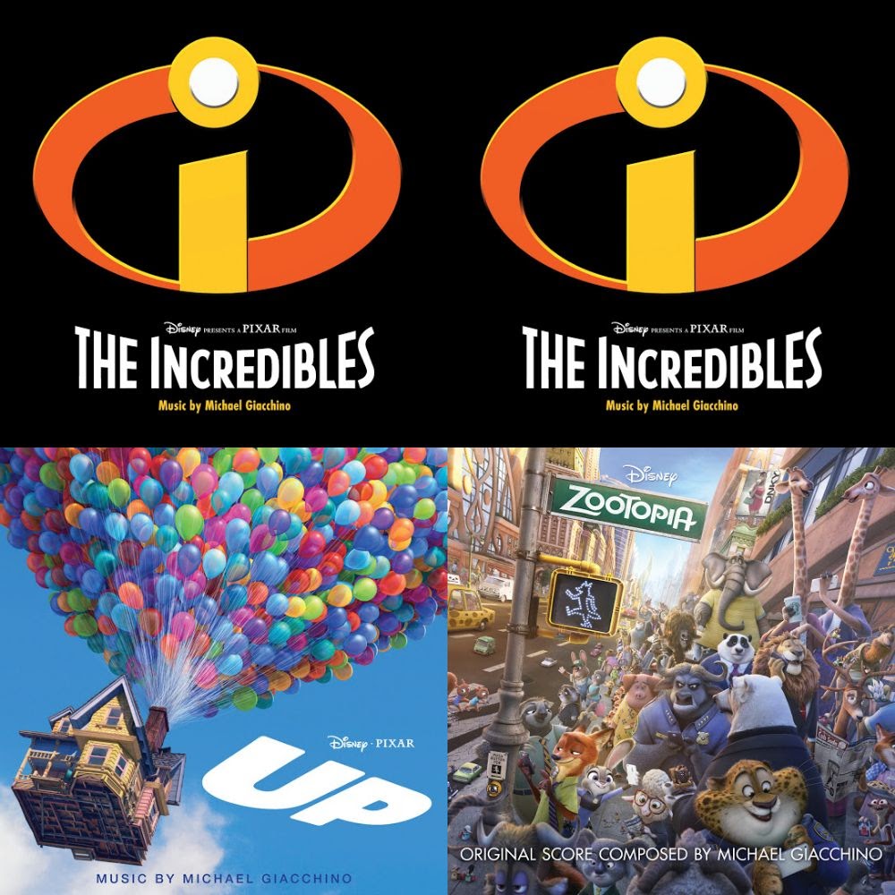 Disney/Pixar scores composed by Michael Giacchino