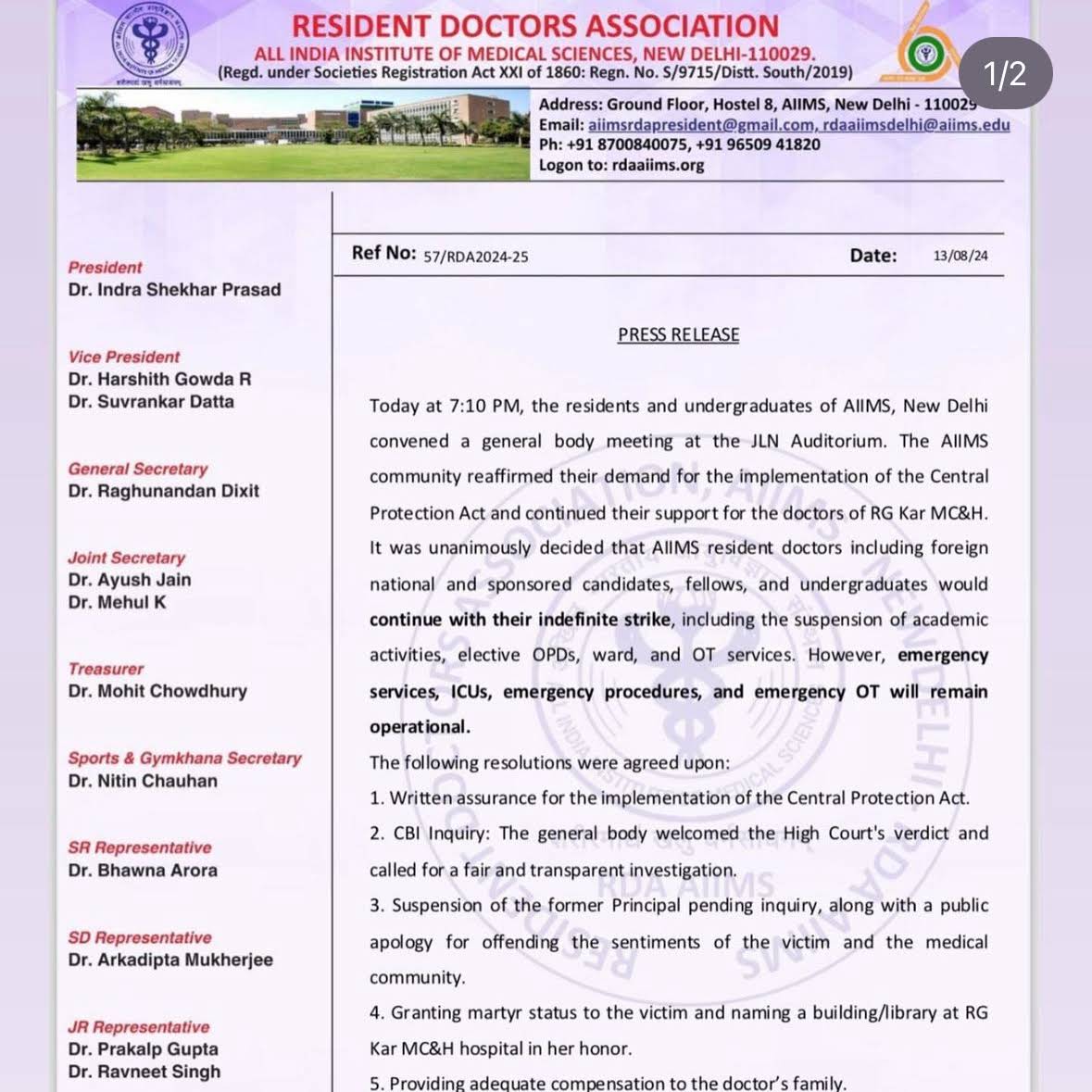 Post from Dr Aryan Raj Singh [AIIMS D]