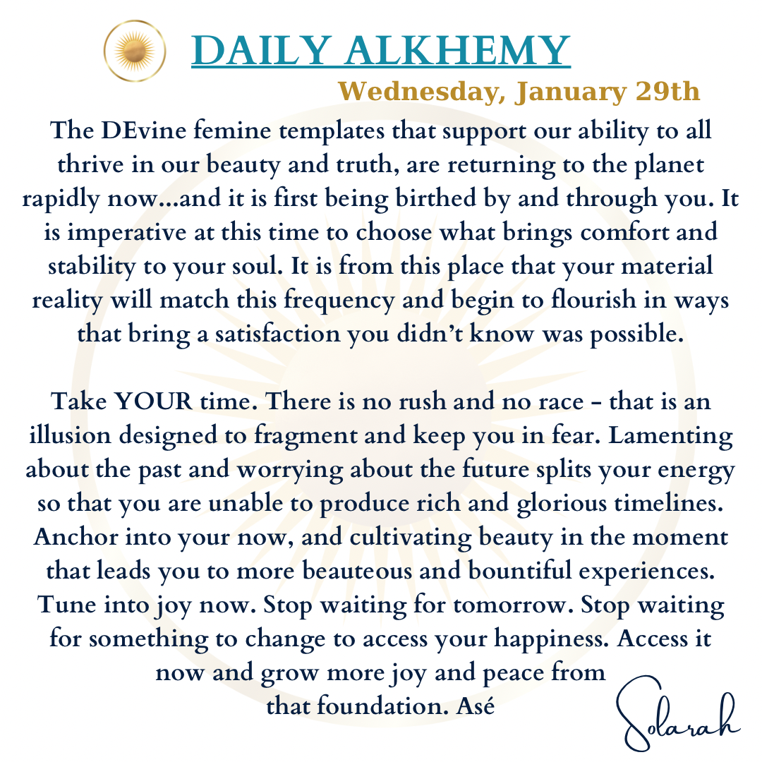Post from Daily ALKHEMY With Solarah