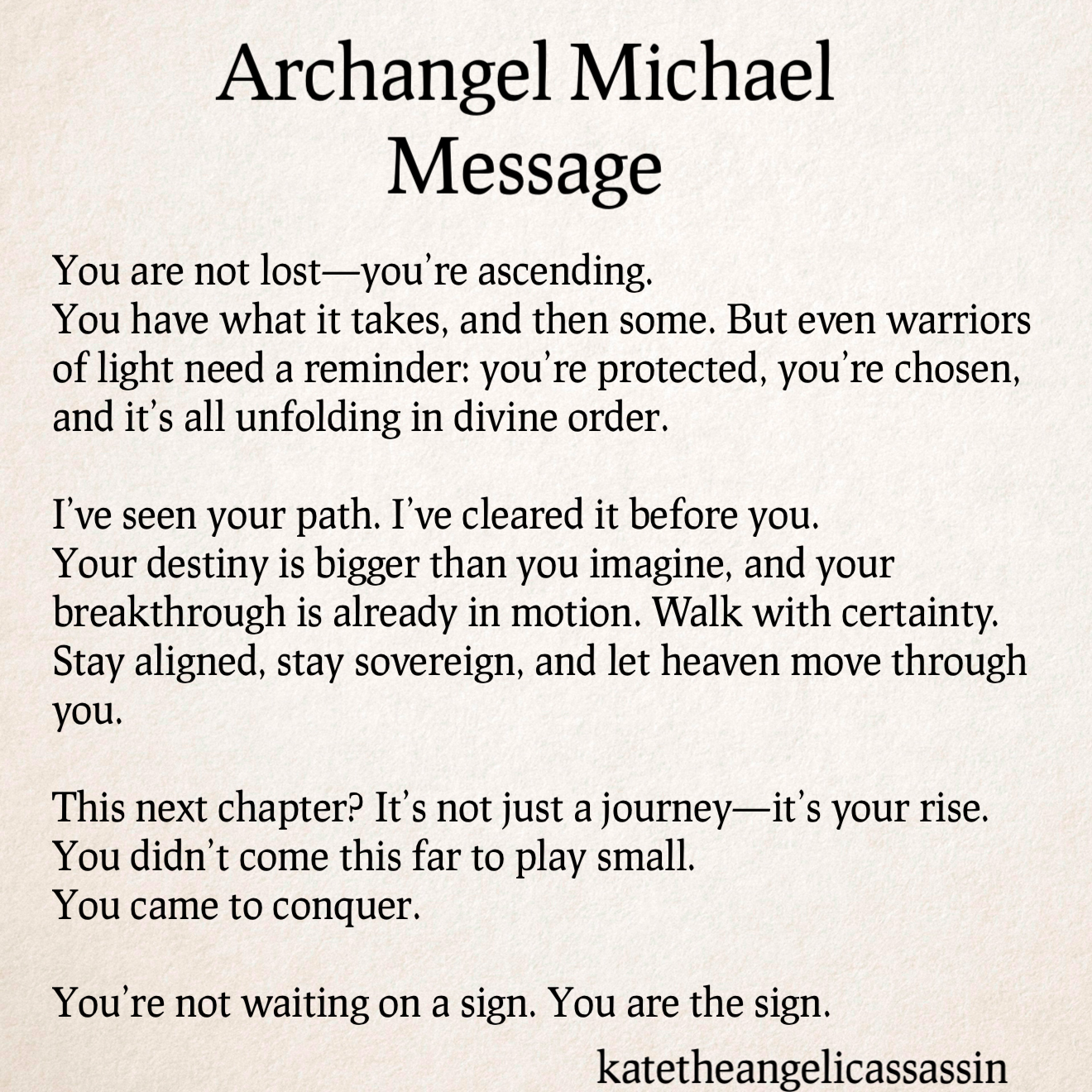 Post from Kate The Angelic Assassin