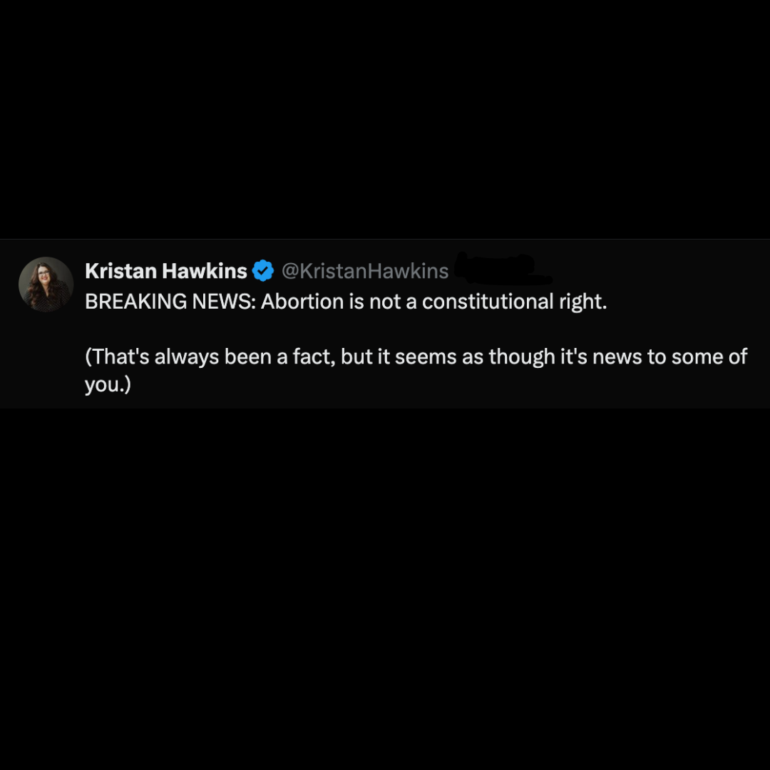 Post from Kristan Hawkins