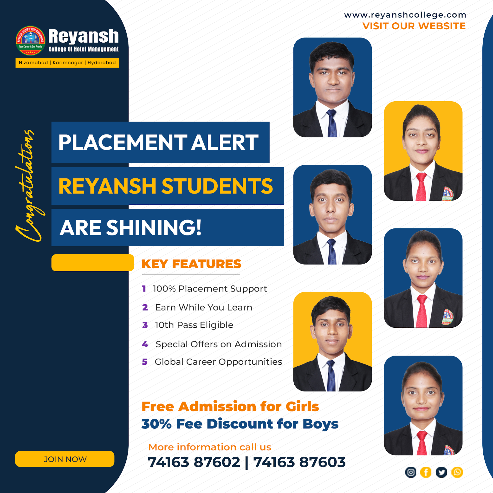 Post from REYANSH COLLEGE OF HOTEL MANAGEMENT