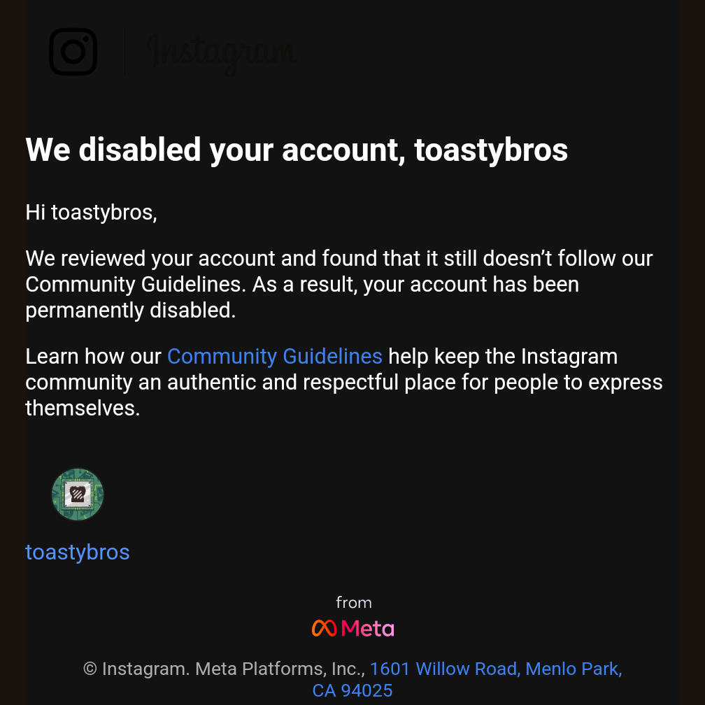 Post from Toasty Bros