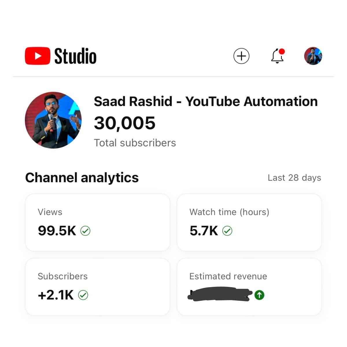Post from Saad Rashid - YouTube Automation