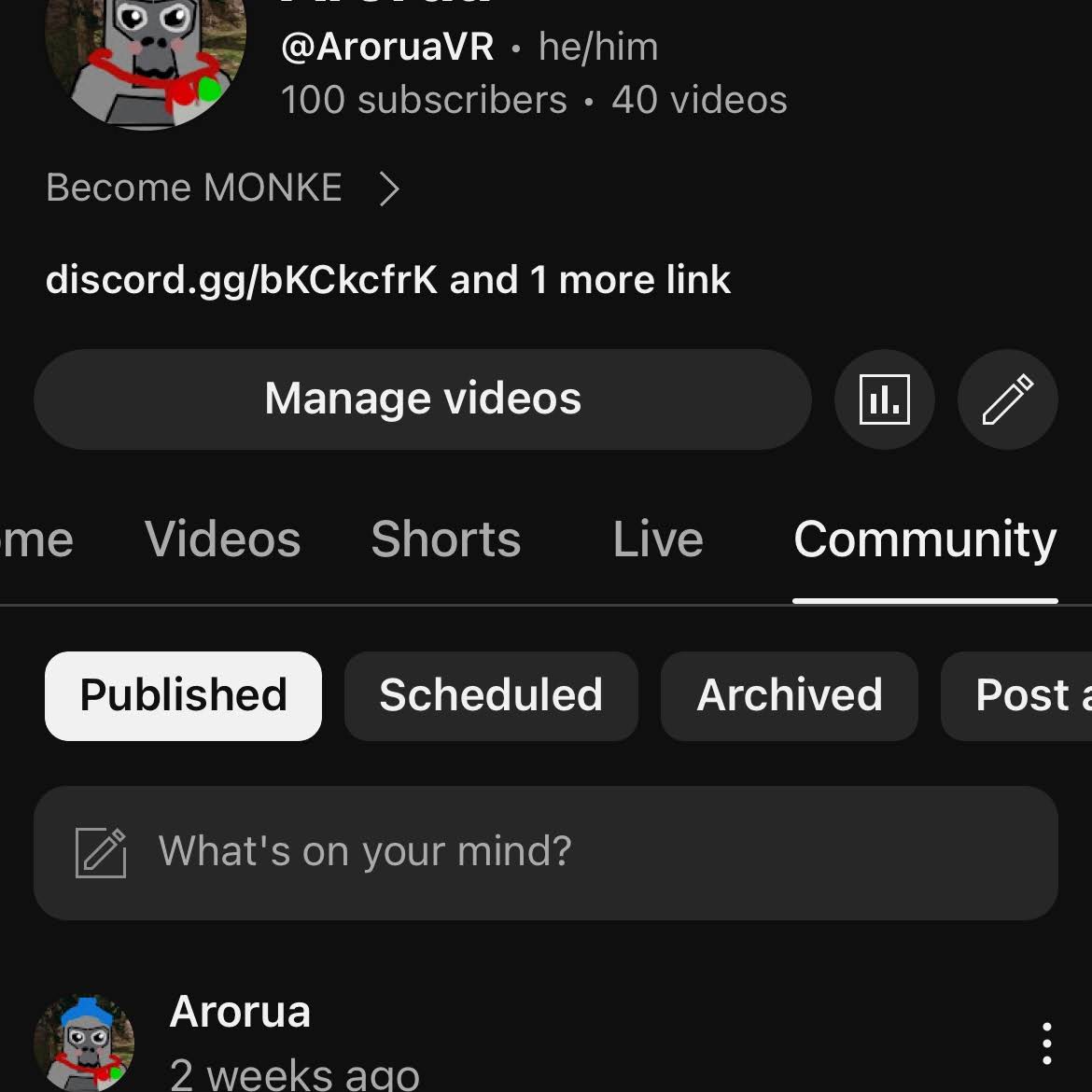 Post from Arorua