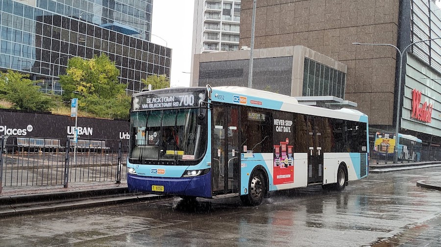 Transit Systems, Busways and CDCNSW buses in the rain at Parramatta ...