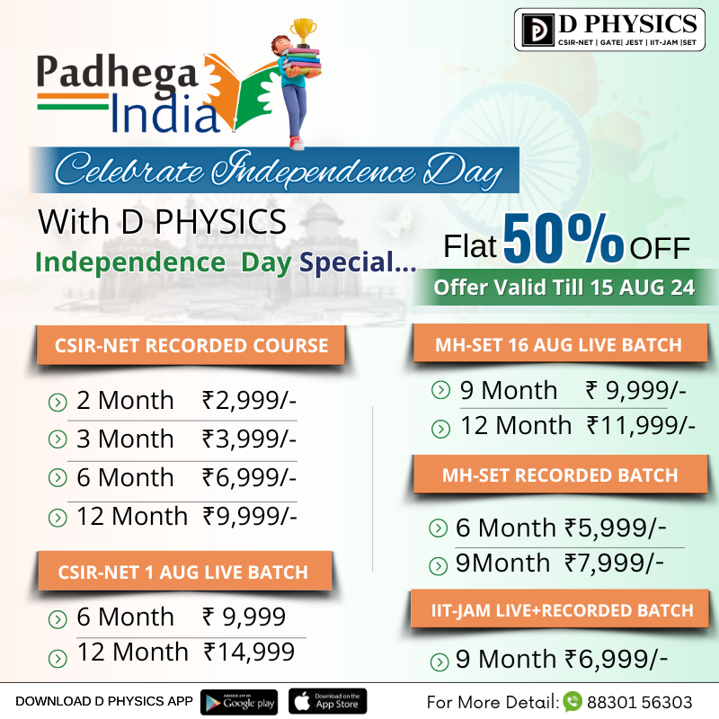 Post from D PHYSICS - CSIR NET, GATE & JEST