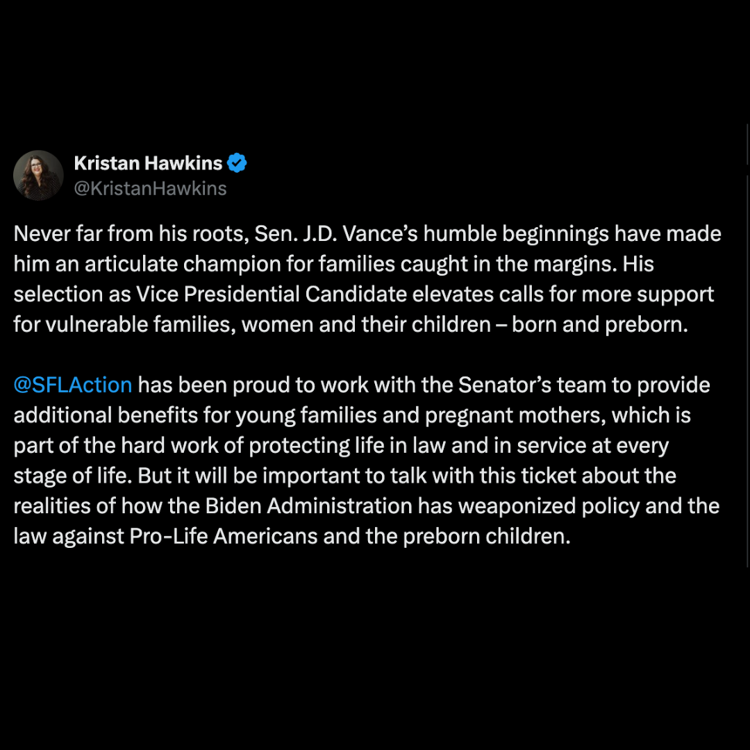 Post from Kristan Hawkins