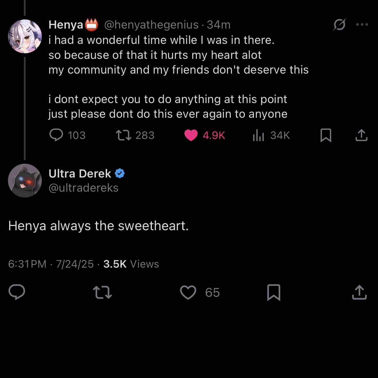 Post from Ultra Derek