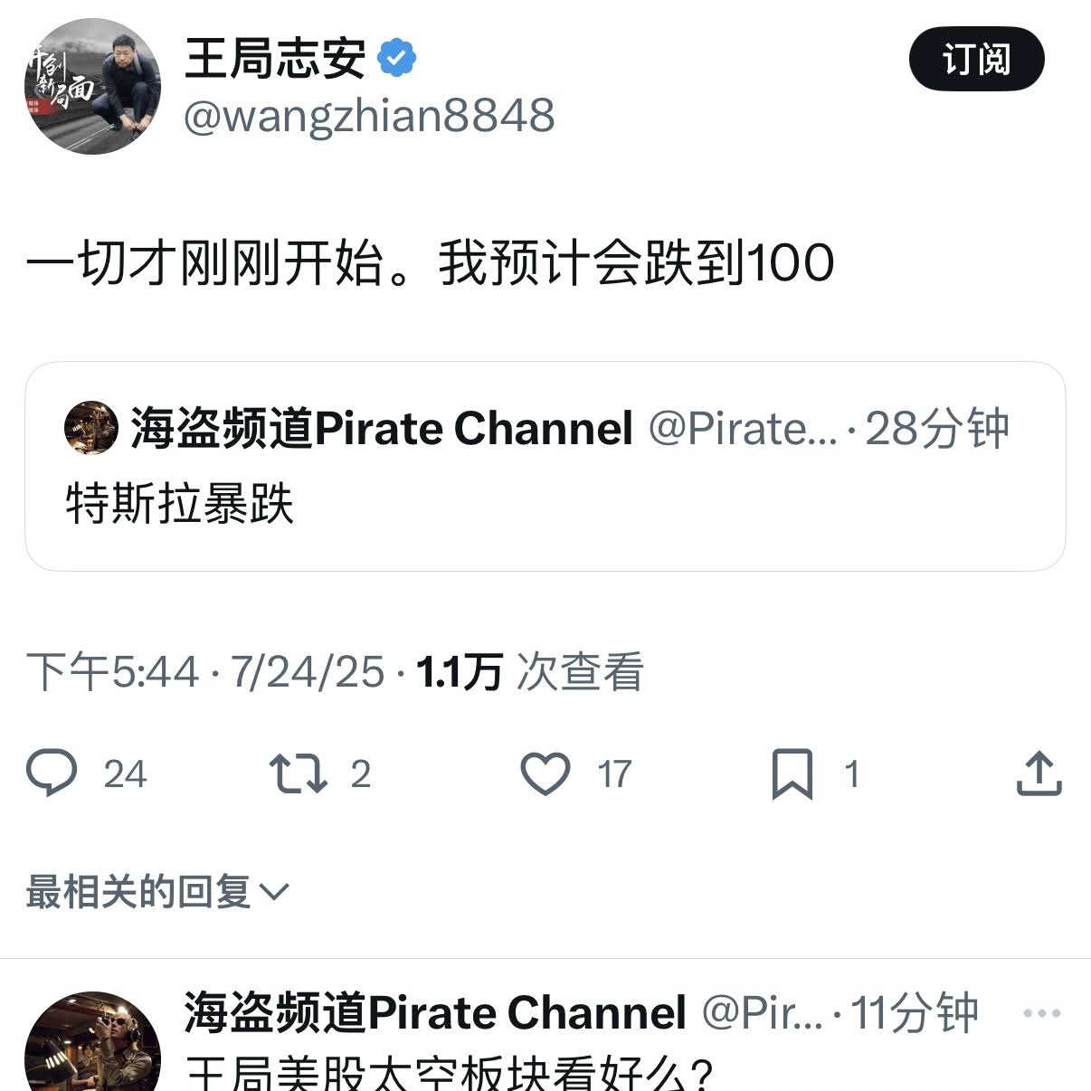 Post from 海盗频道Pirate Channel
