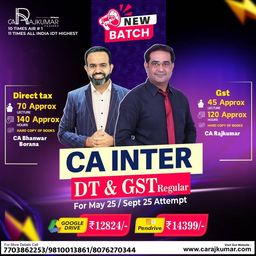 Post from CA RAJKUMAR CLASSES