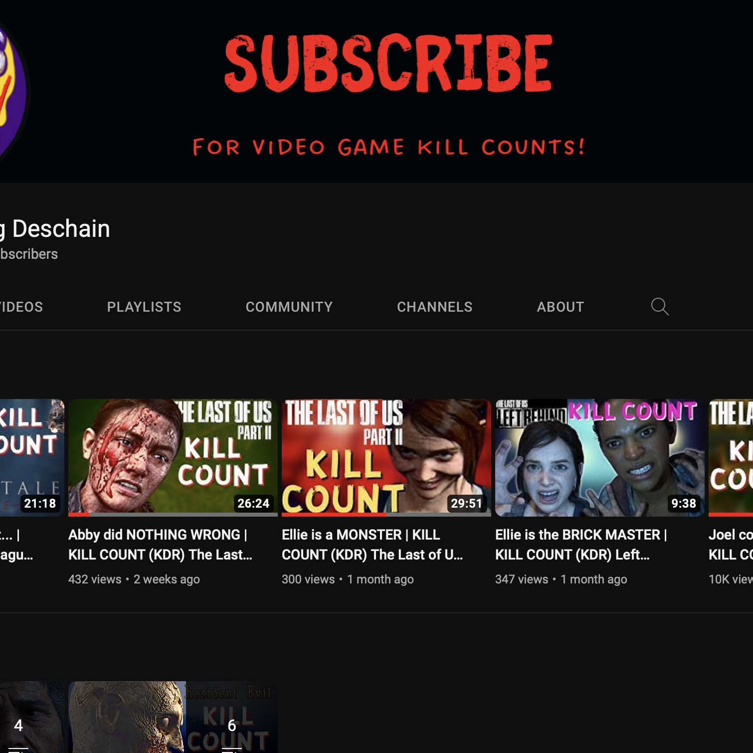 Post from Video Game Kill Counts