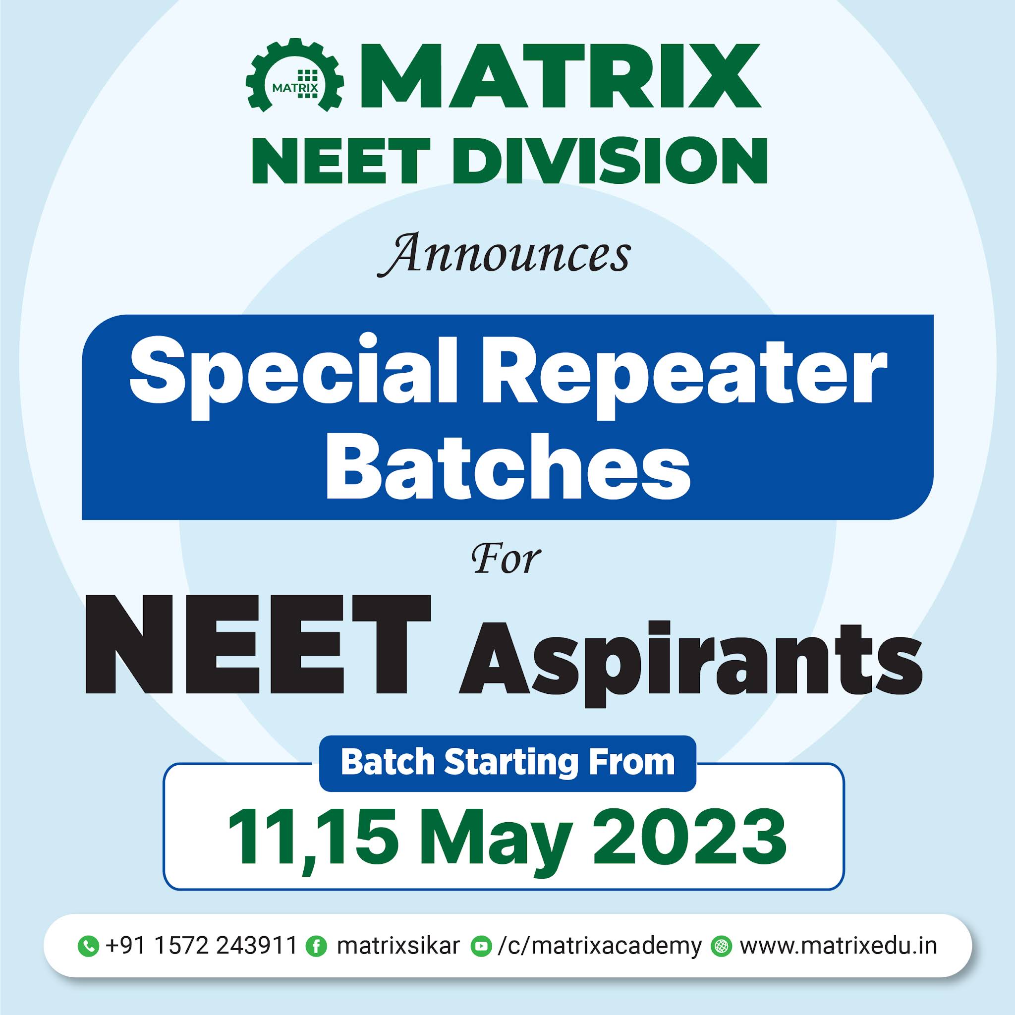 Post from Matrix Sikar : IIT-JEE / NEET Coaching
