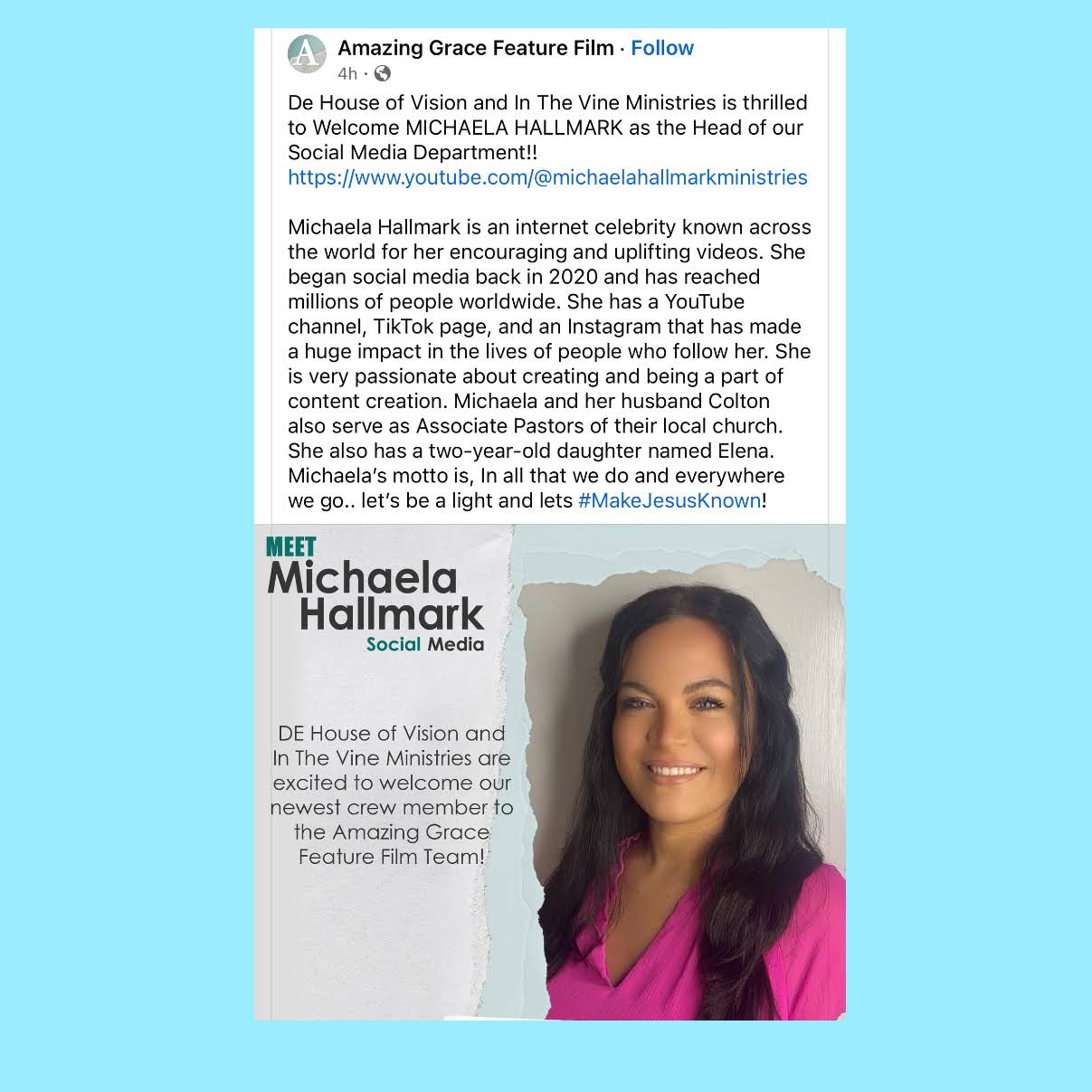 Post from Michaela Hallmark