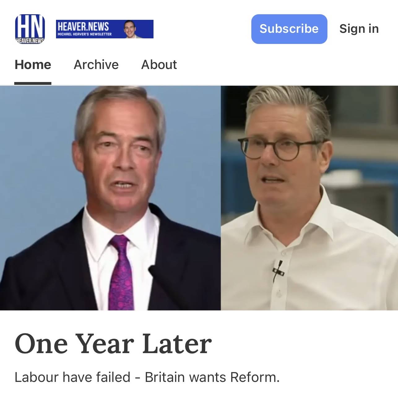 Post from Michael Heaver