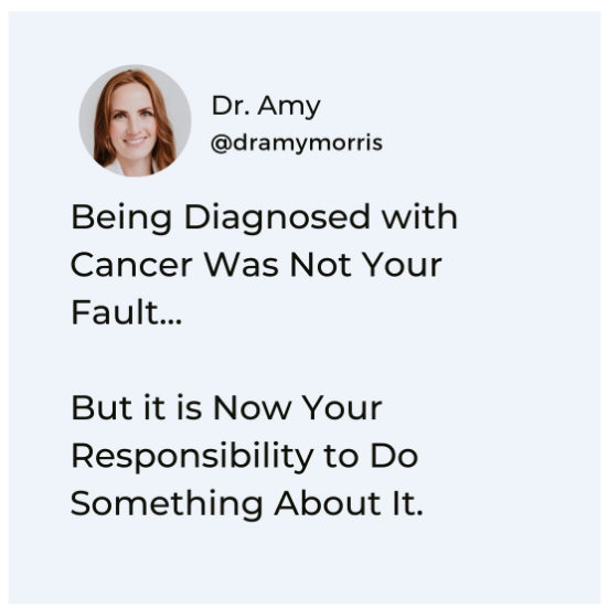 Post from Dr. Amy - Cancer Researcher & Cancer Survivor