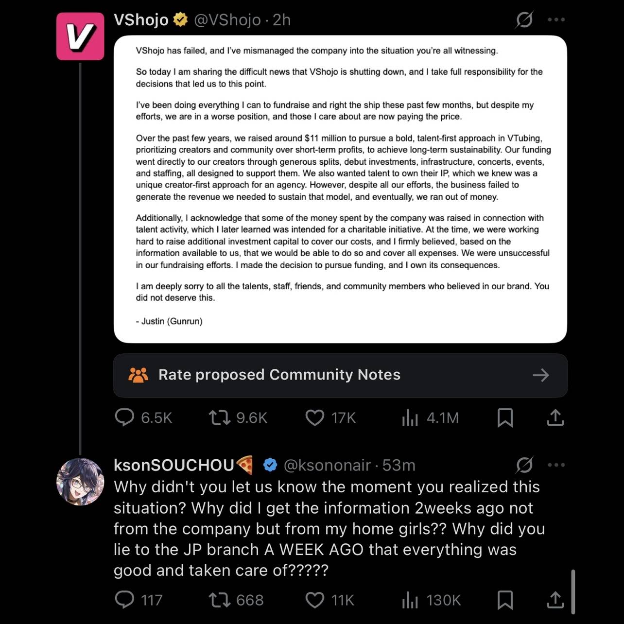 Post from Ultra Derek
