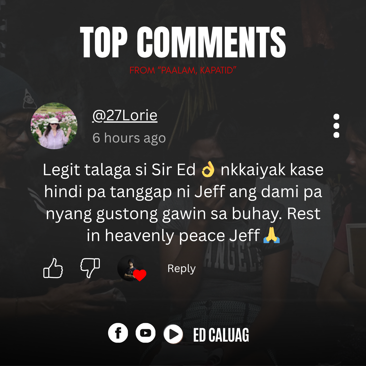 Post from Ed Caluag
