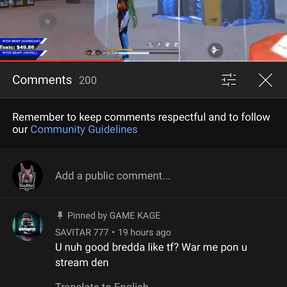 Post from GODLIKE