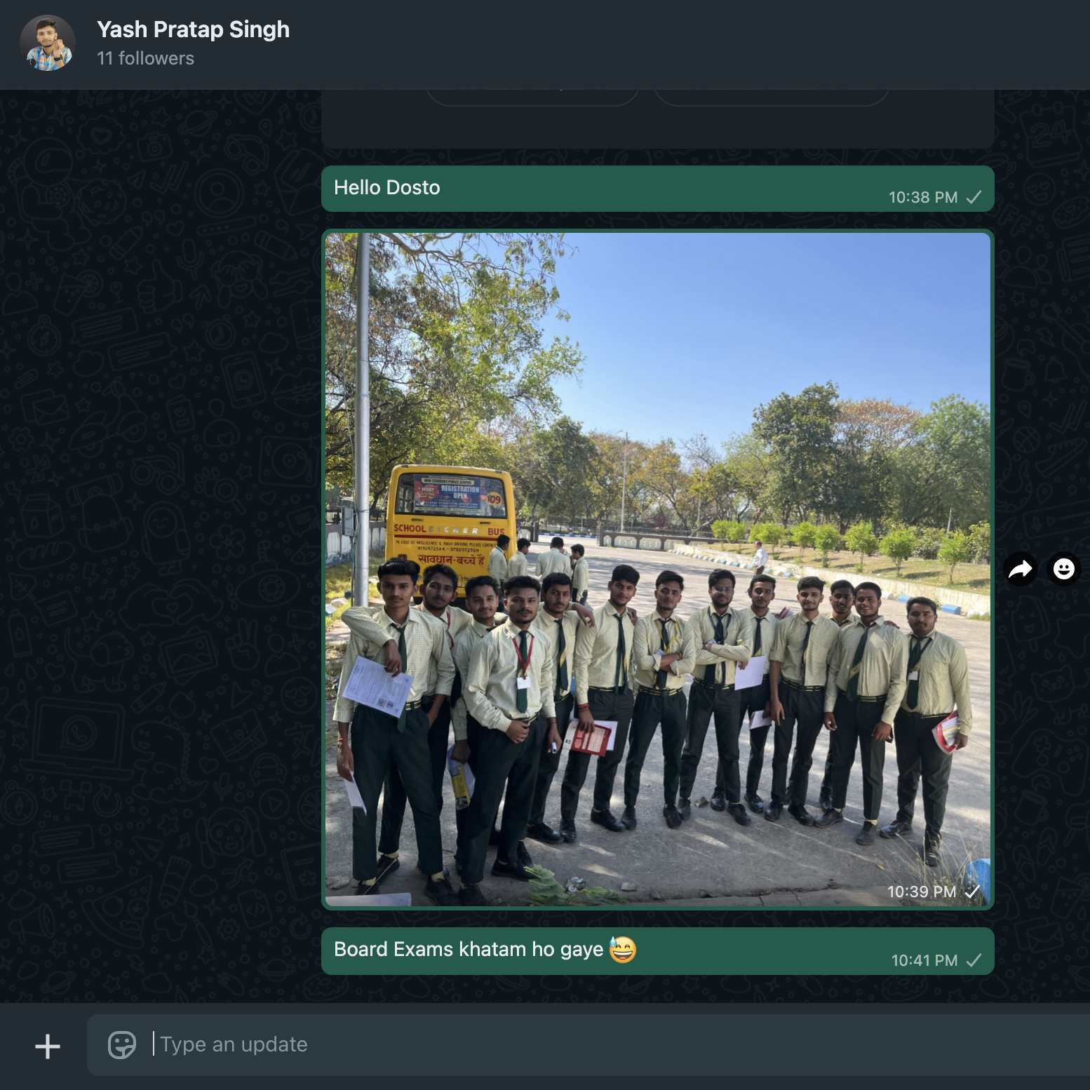 Post from Yash Pratap Singh