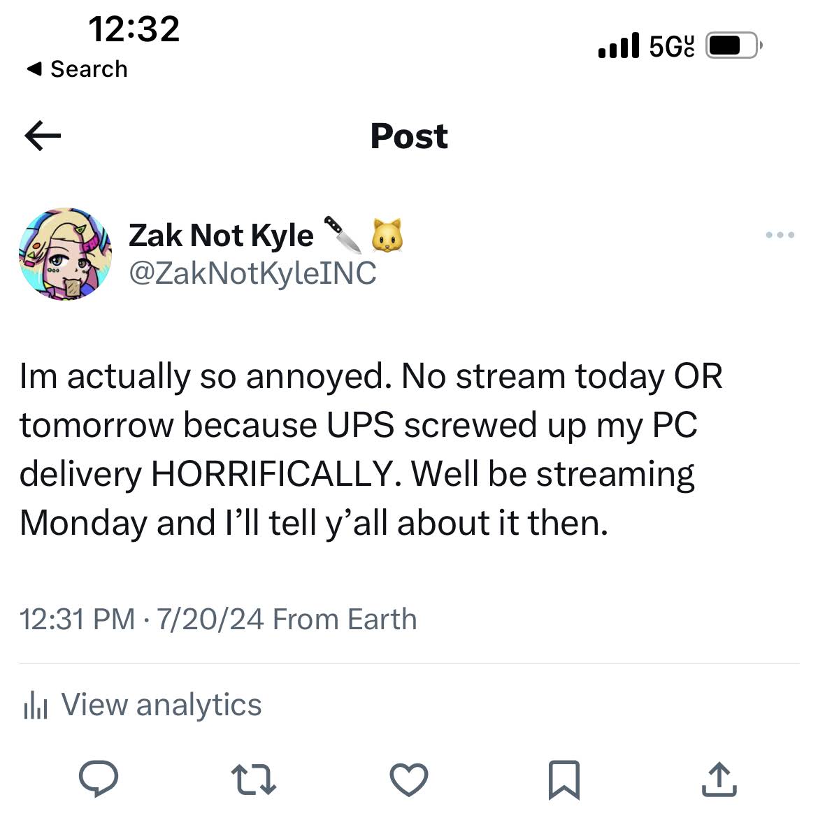 Post from Zak Not Kyle