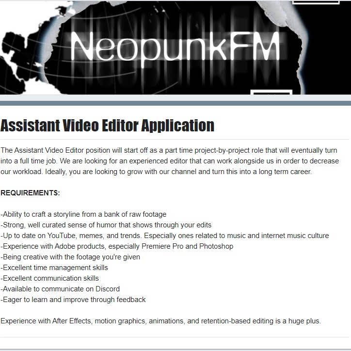 Post from NEOPUNKFM