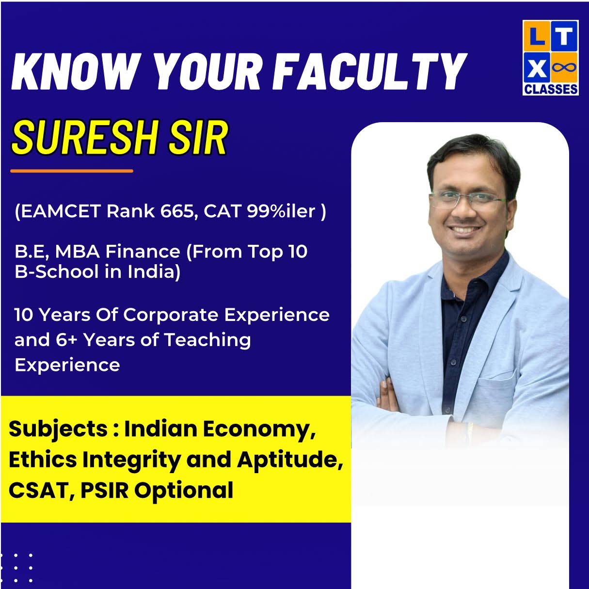 Post from Suresh Sir LTX Classes - UPSC, APPSC, TGPSC
