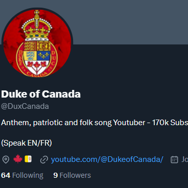 Post from Duke of Canada