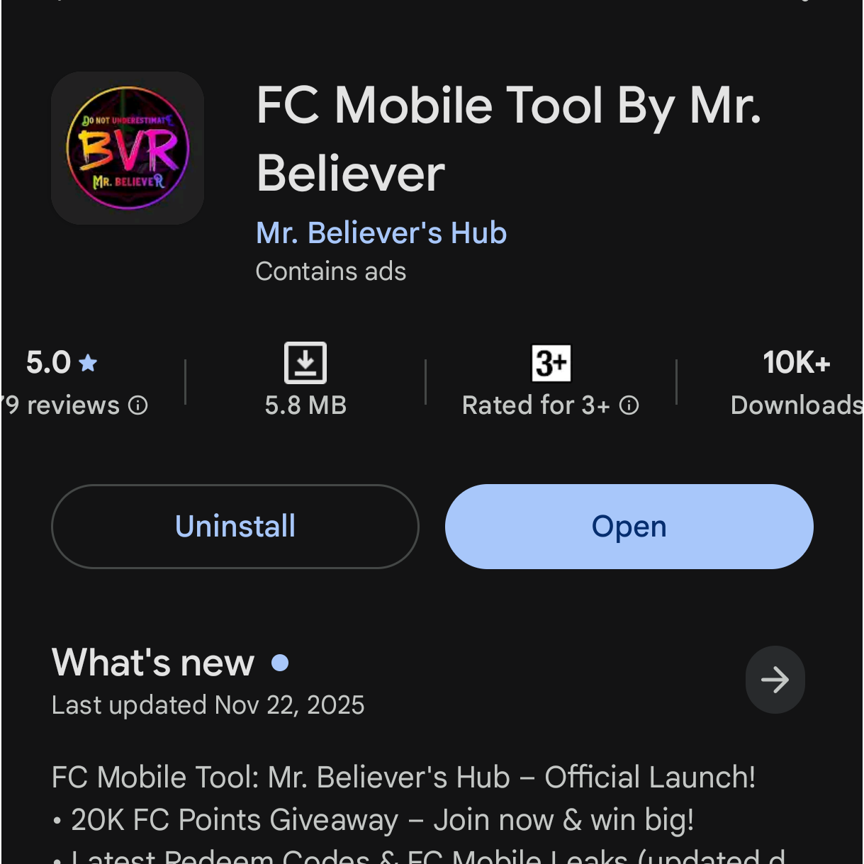 Post from Mr. Believer