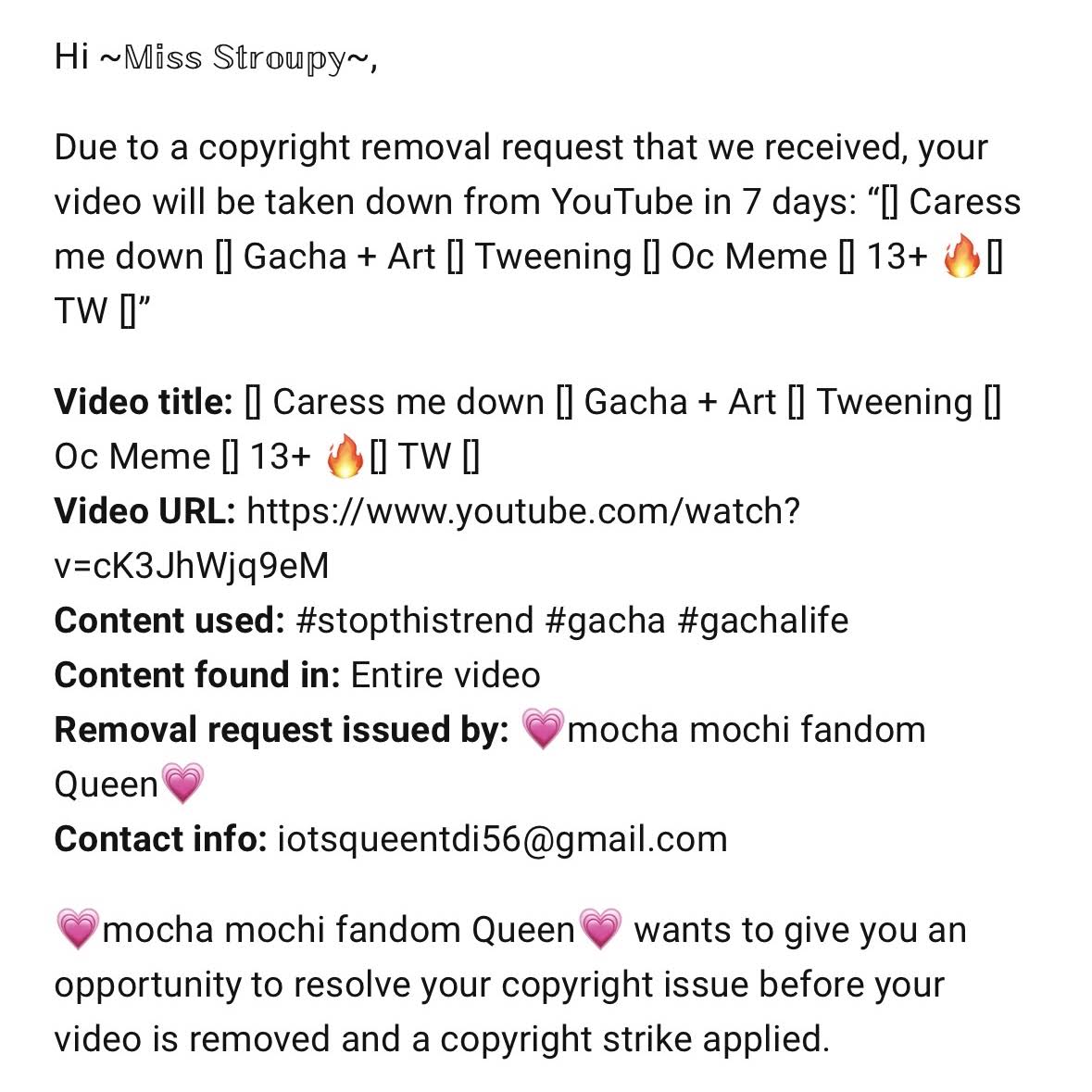 Post from ~𝕄𝕚𝕤𝕤 𝕊𝕥𝕣𝕠𝕦𝕡𝕪~