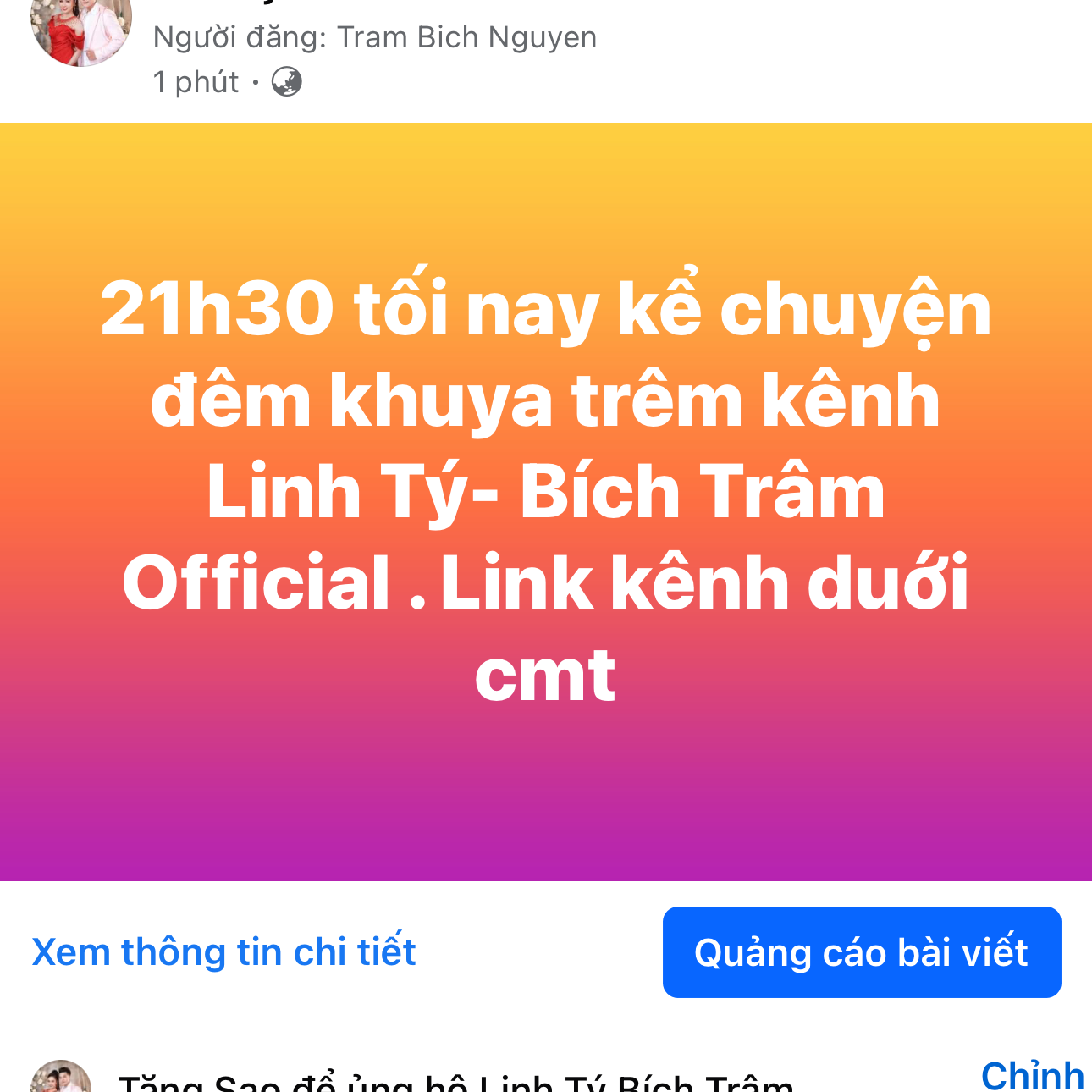 Post from Linh Tý - Bích Trâm Official