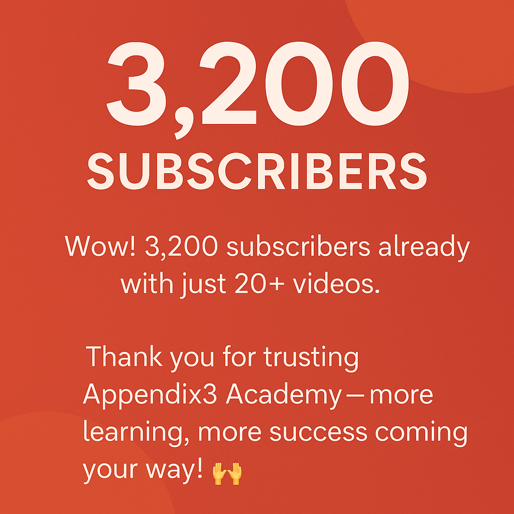 Post from Appendix3 Academy