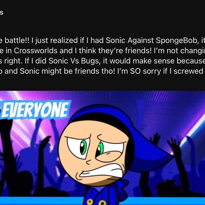 Post from Ali Loves Sonic