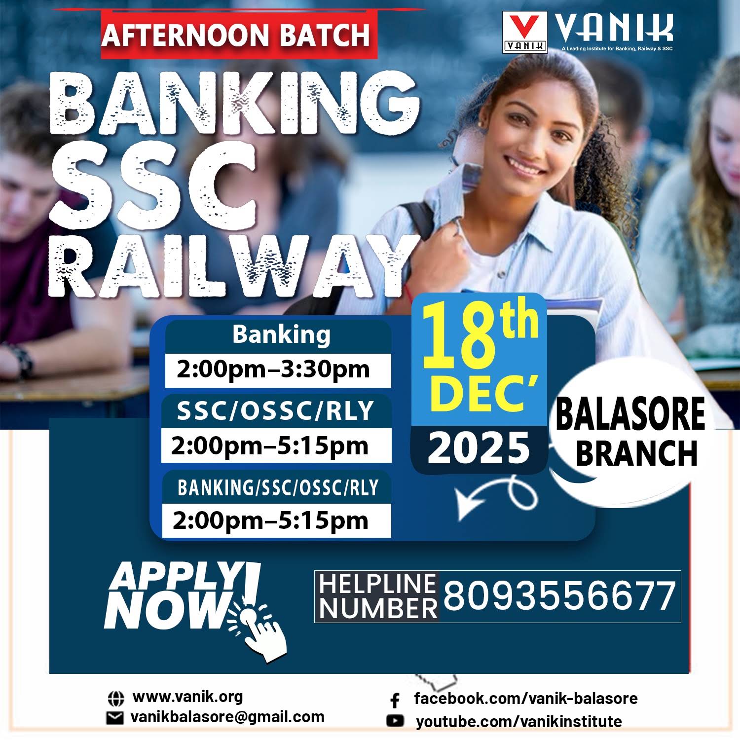 Post from Vanik : Banking | SSC | Railway