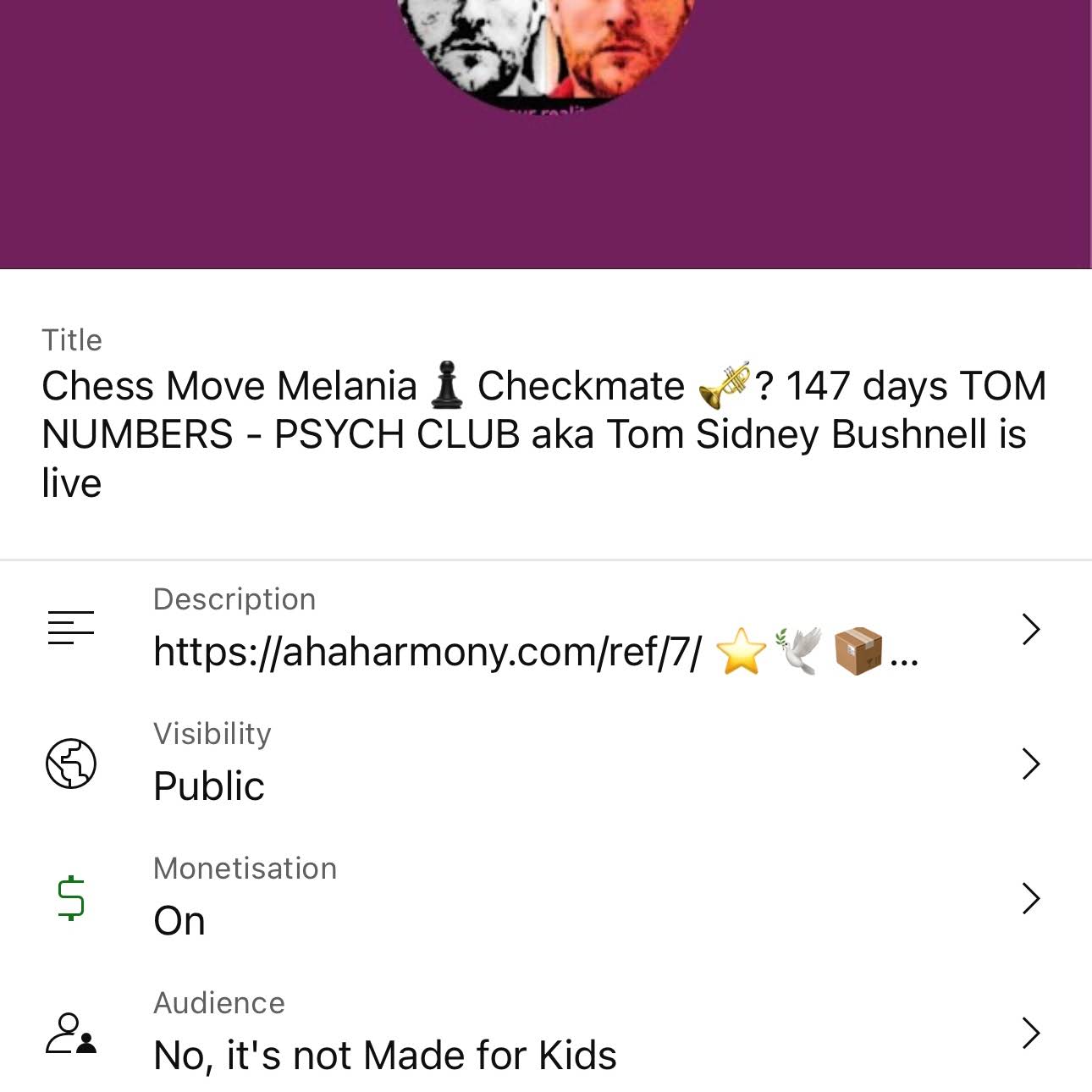 Post from TOM NUMBERS - PSYCH CLUB - aka Tom Sidney Bushnell