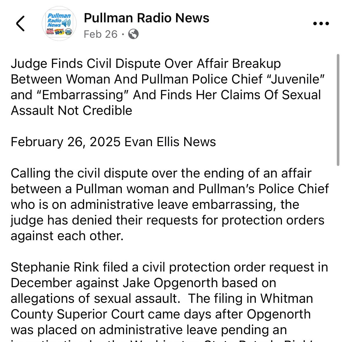 Post from Truth & Transparency