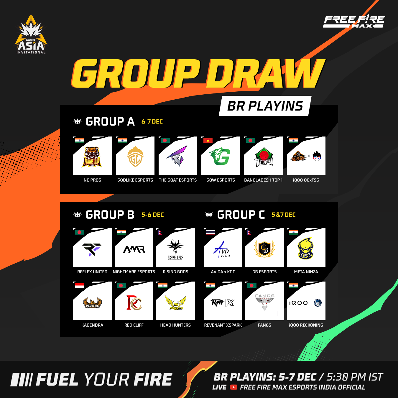 Post from Free Fire MAX Esports India Official