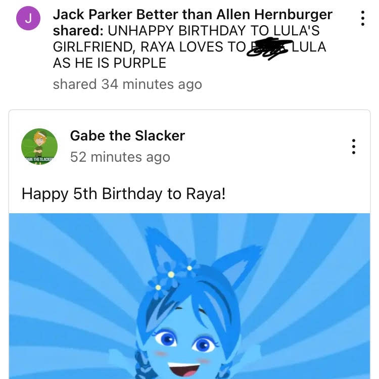 Post from Gabe the Slacker