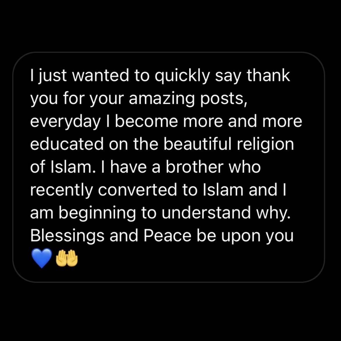 Post from One True Message Foundation