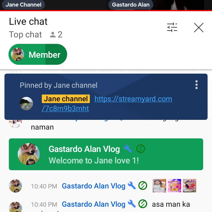 Post from Jane channel