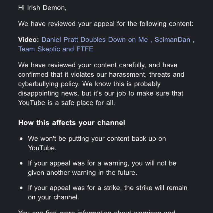 Post from Irish Demon