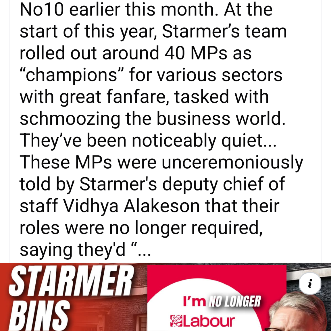 Post from June Slater UK Politics Uncovered