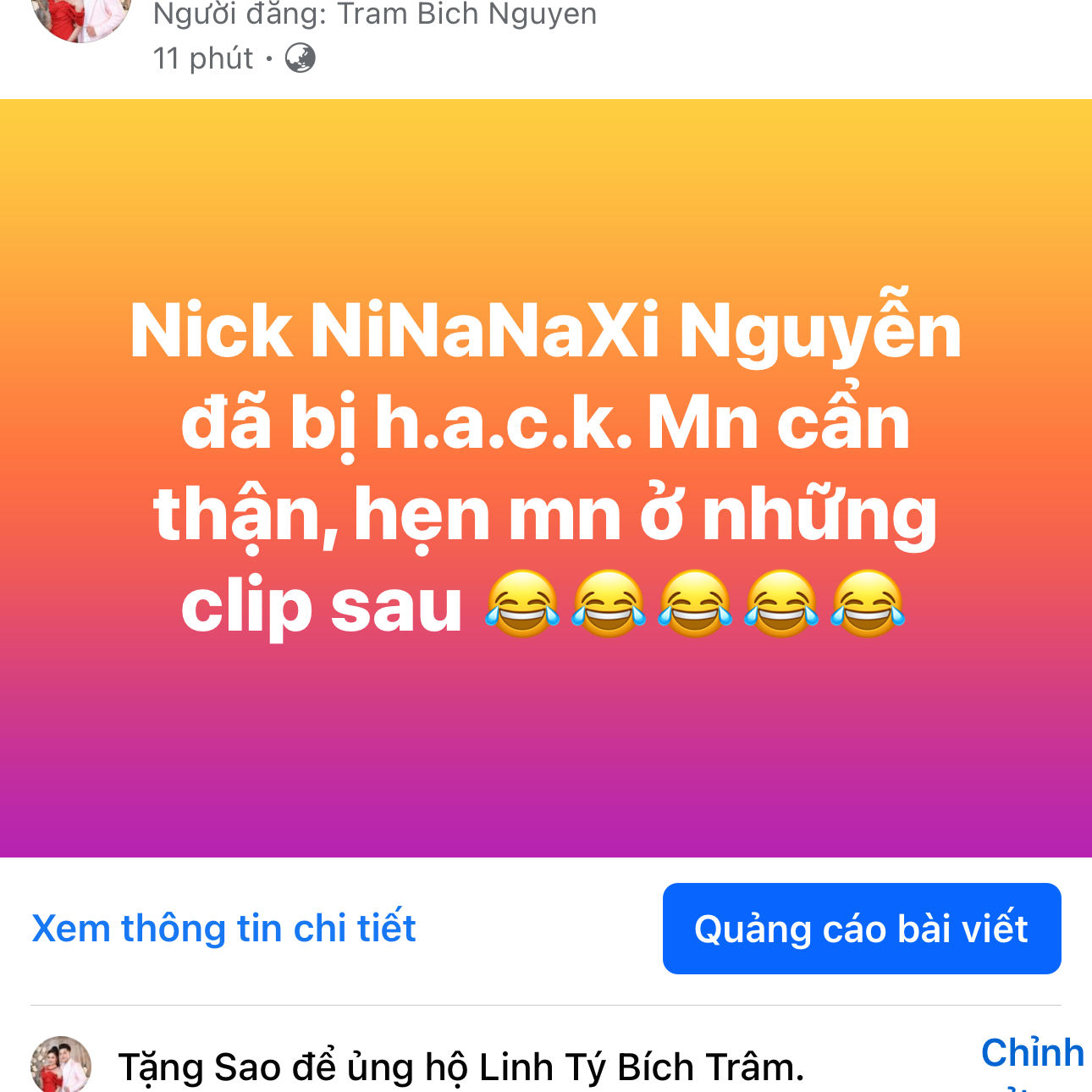 Post from Linh Tý - Bích Trâm Official