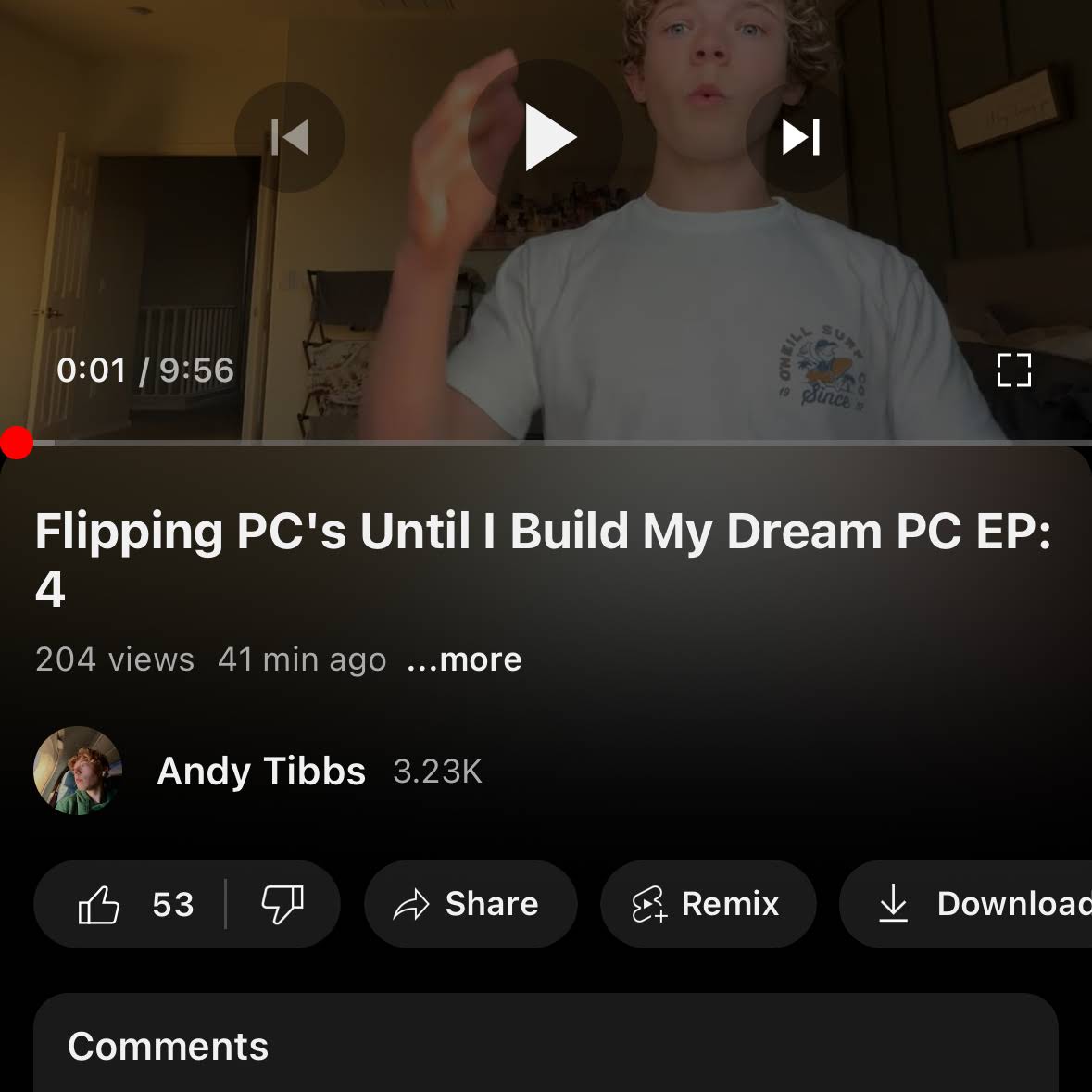 Post from Andy Tibbs