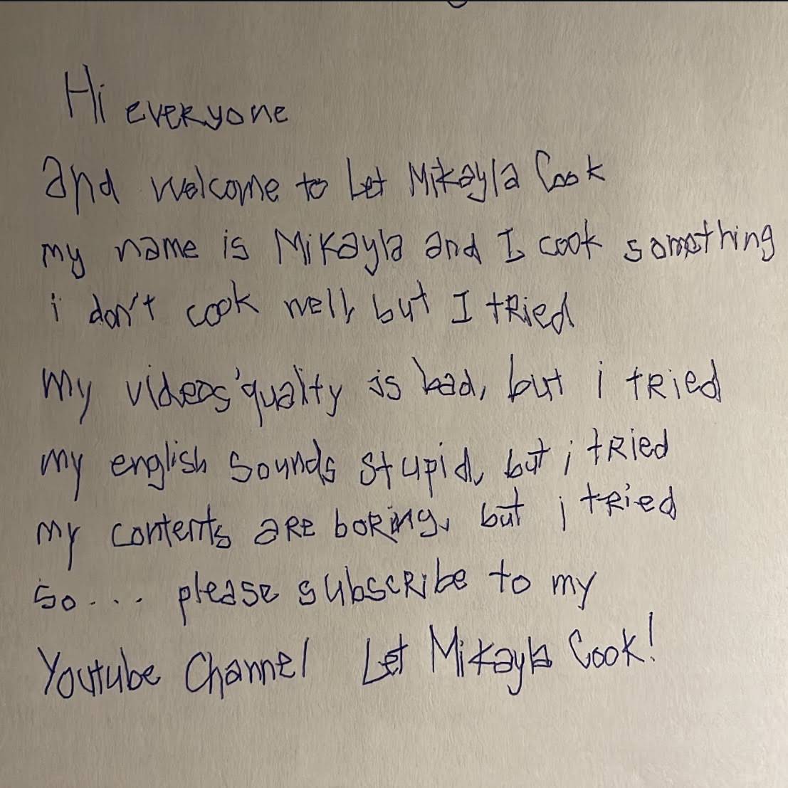 Post from Let Mikayla Cook