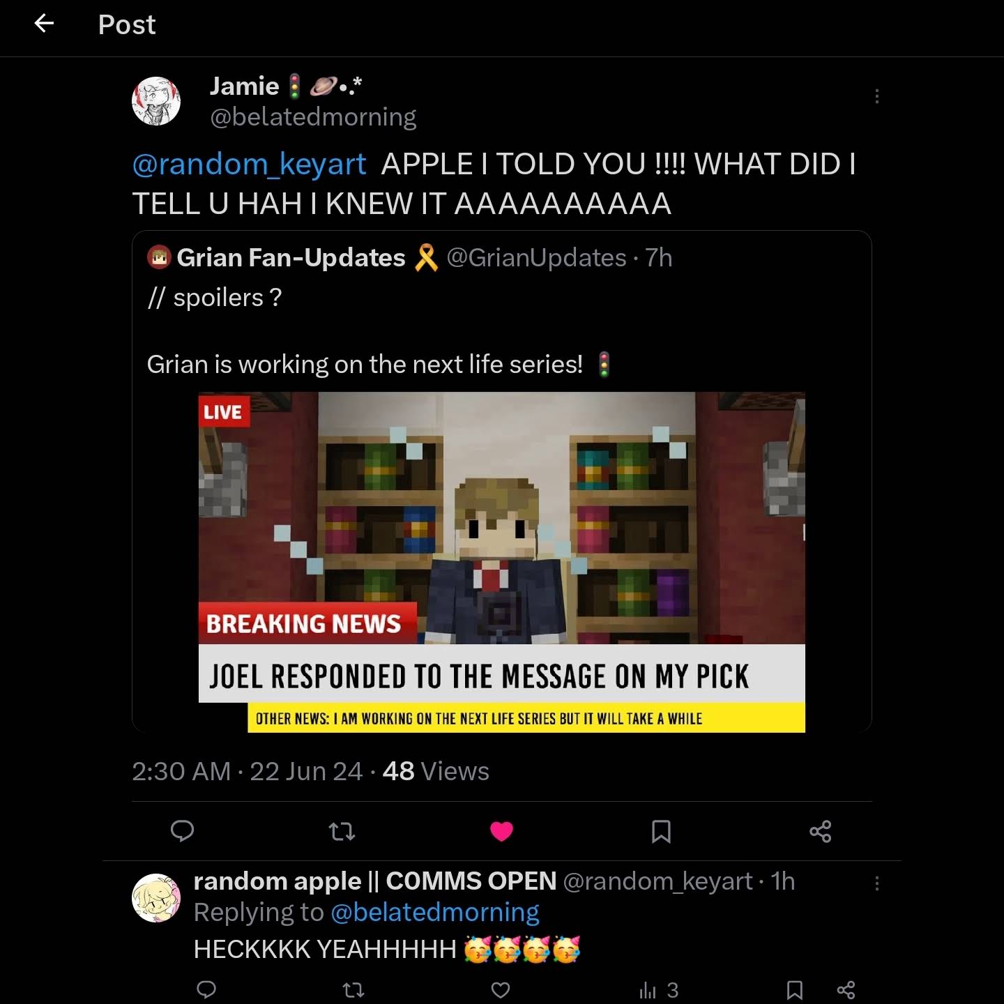 Post from random apple