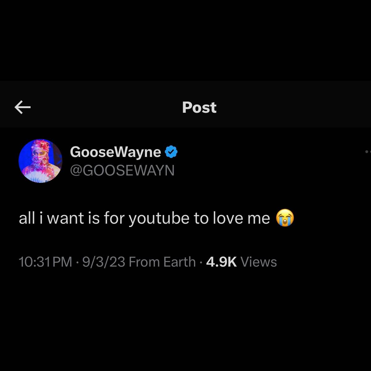 Post from GooseWayne