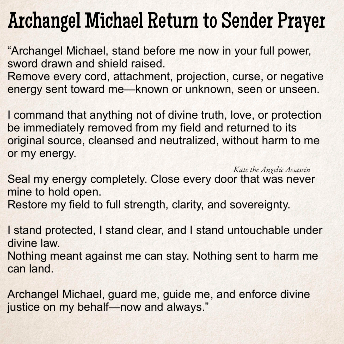 Post from Kate The Angelic Assassin