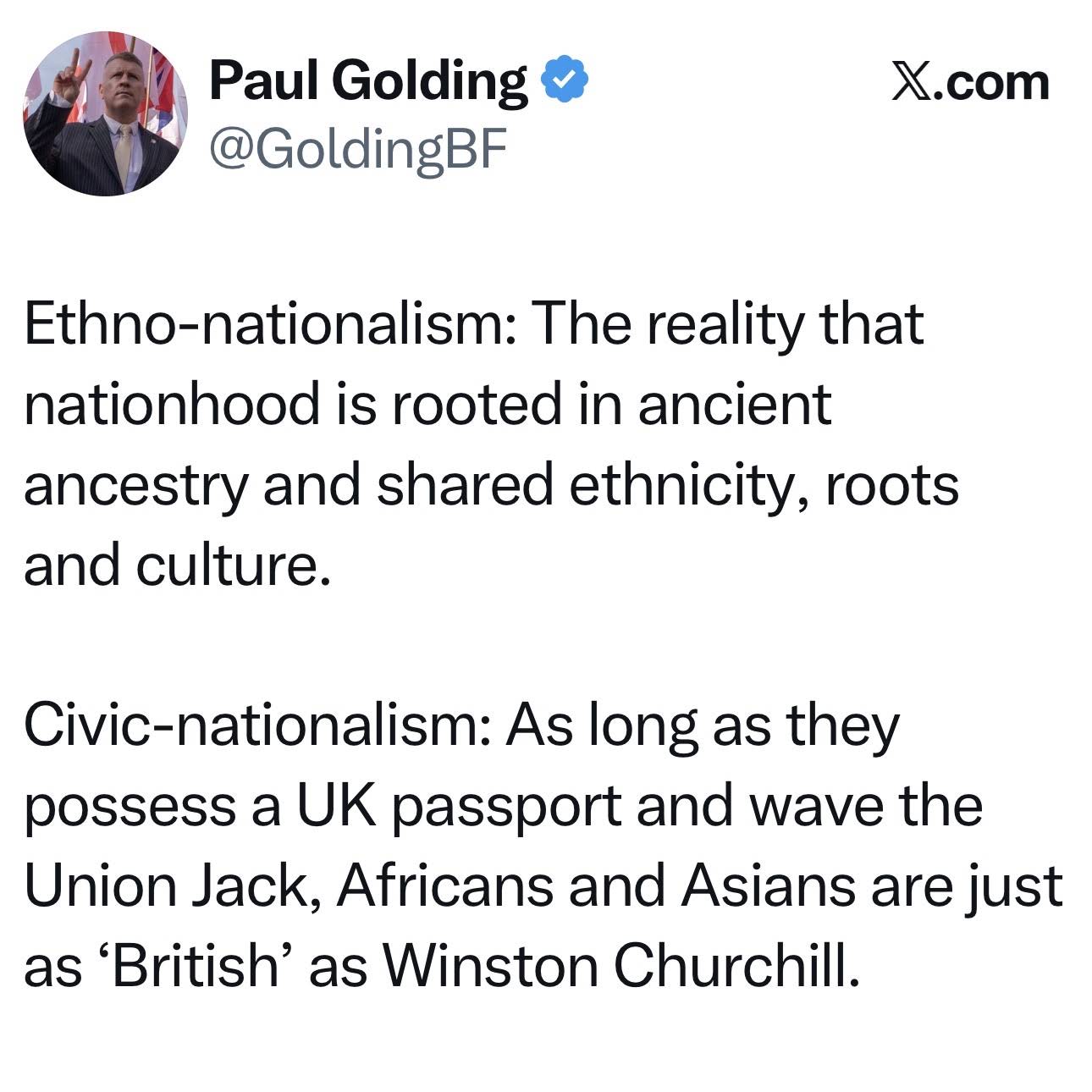Post from Paul Golding